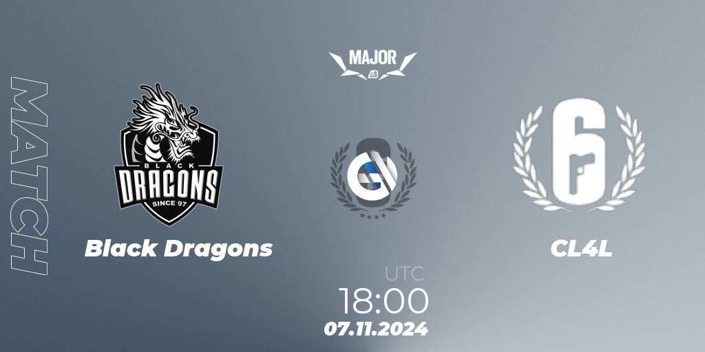 Black Dragons VS CL4L Rainbow Six Bettingstips, stream och resultat på EGW☕