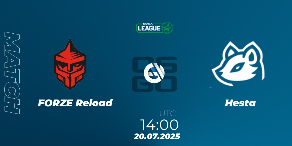 FORZE Reload VS Hesta Counter-Strike (CS2) Speltips, Stream, LiveScore, Resultat på EGW