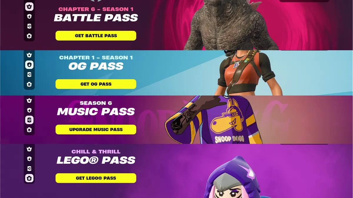 Alla Fortnite-pass - Battle Pass, OG Pass, Music Pass, Lego Pass - i ...